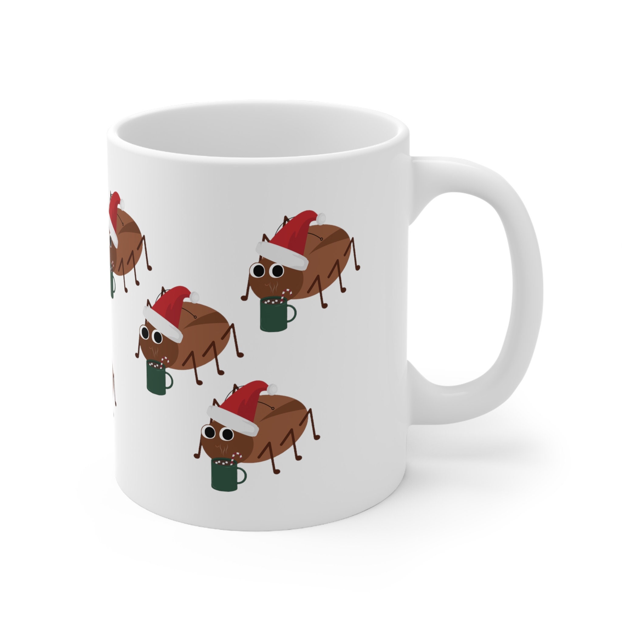 Christmas Cockroach Cup, Christmas Themed Cockroach Gift, Cockroach ...