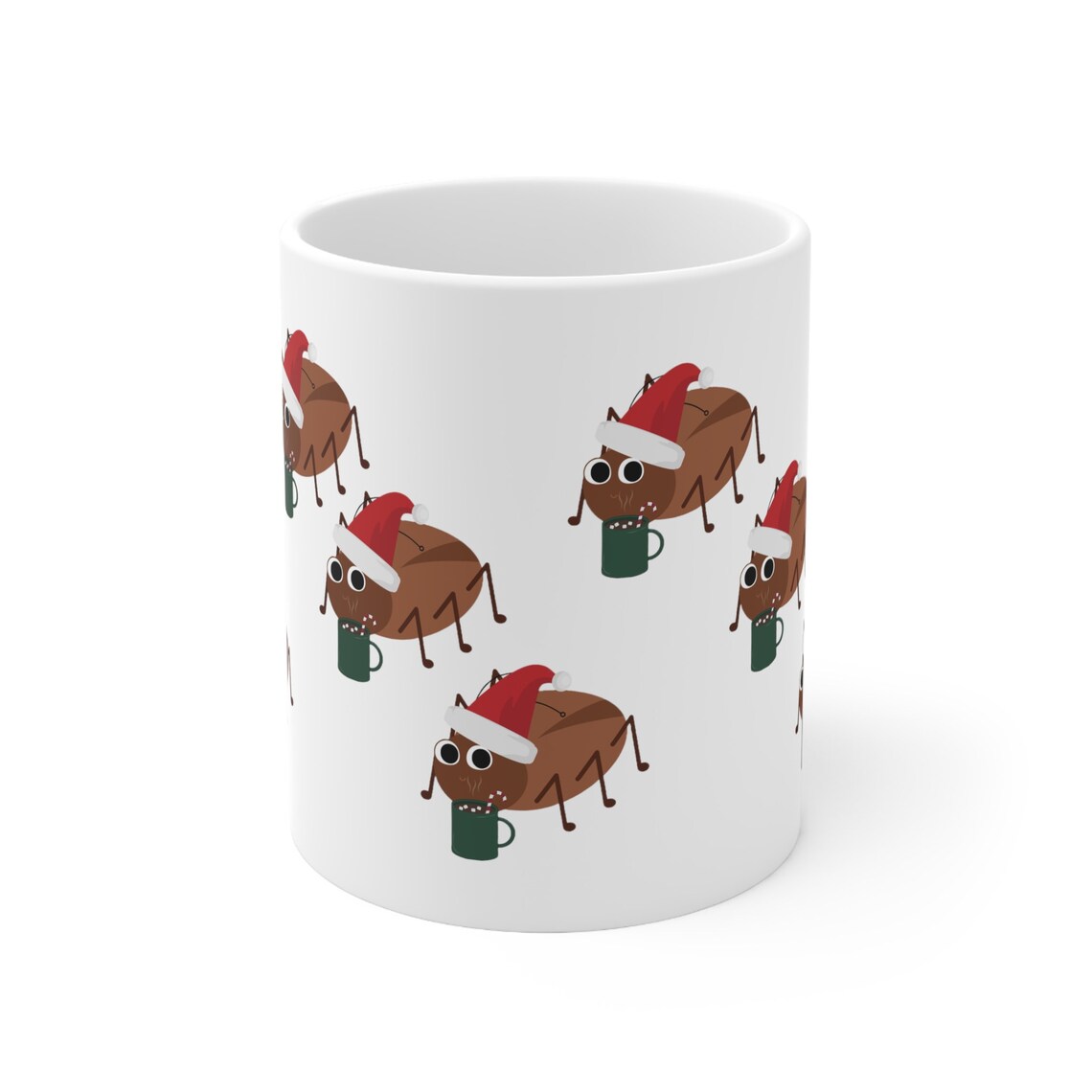 Christmas Cockroach Cup, Christmas Themed Cockroach Gift, Cockroach ...