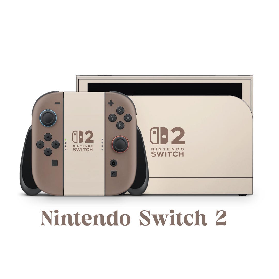 Nintendo Switch 2 Model Skin Wrap Premium Vinyl Warm Tone Chocolate ...