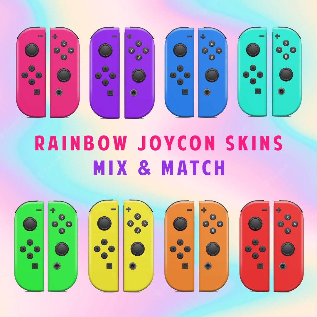 Mix & Match Rainbow Brights Nintendo Switch Joycon Skin Cover Wrap ...