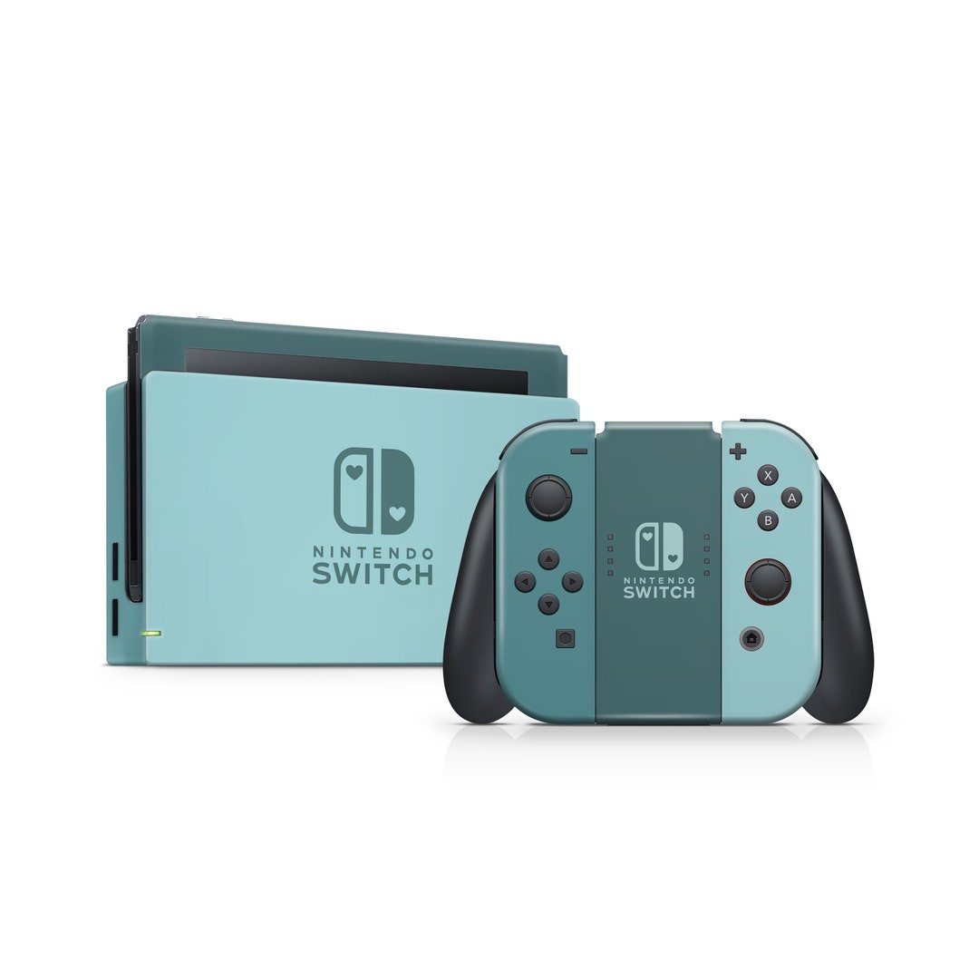 Nintendo Switch Skin Wrap Premium Vinyl Cover Blue Turquoise Scheme - Etsy