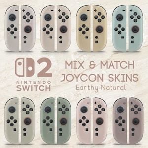 Nintendo Switch 2 Joycon Skin Mix & Match Earthy Natural Joycons Skin ...