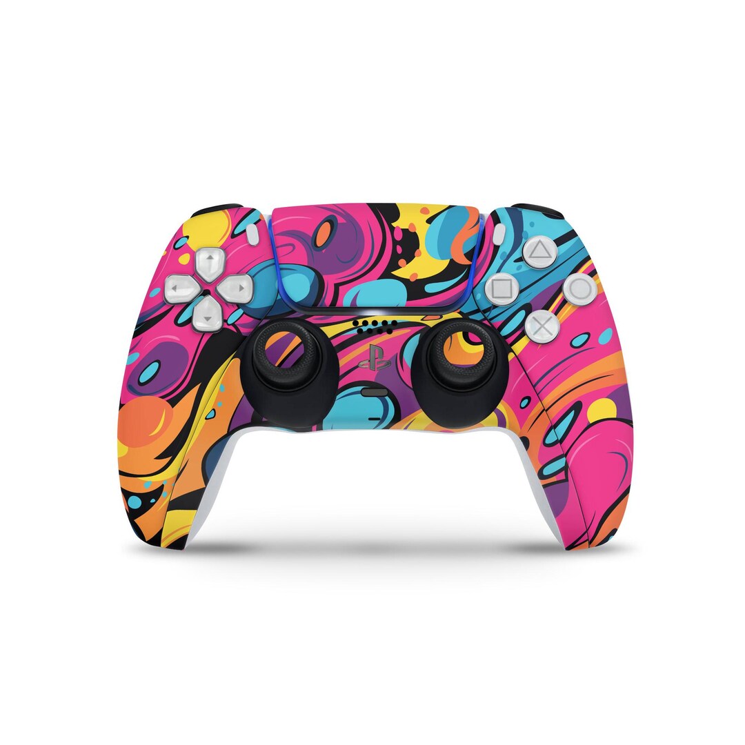 PS5 Playstation 5 Controller Skin Wrap Premium Vinyl Colour Rainbowq ...
