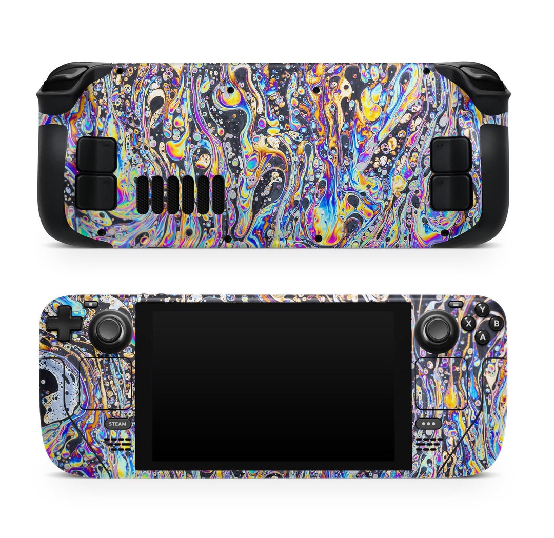 Steam Deck Skin Valve Wrap Premium 3M Sticker Vinyl Rainbow Marble ...