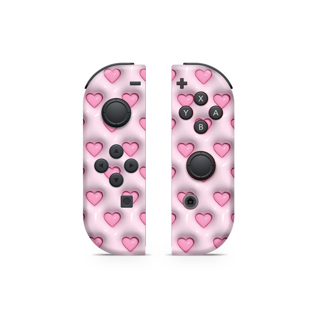 Joy Con Skin for Nintendo Switch Pink Heart Bubble Joycons Skin Wrap ...