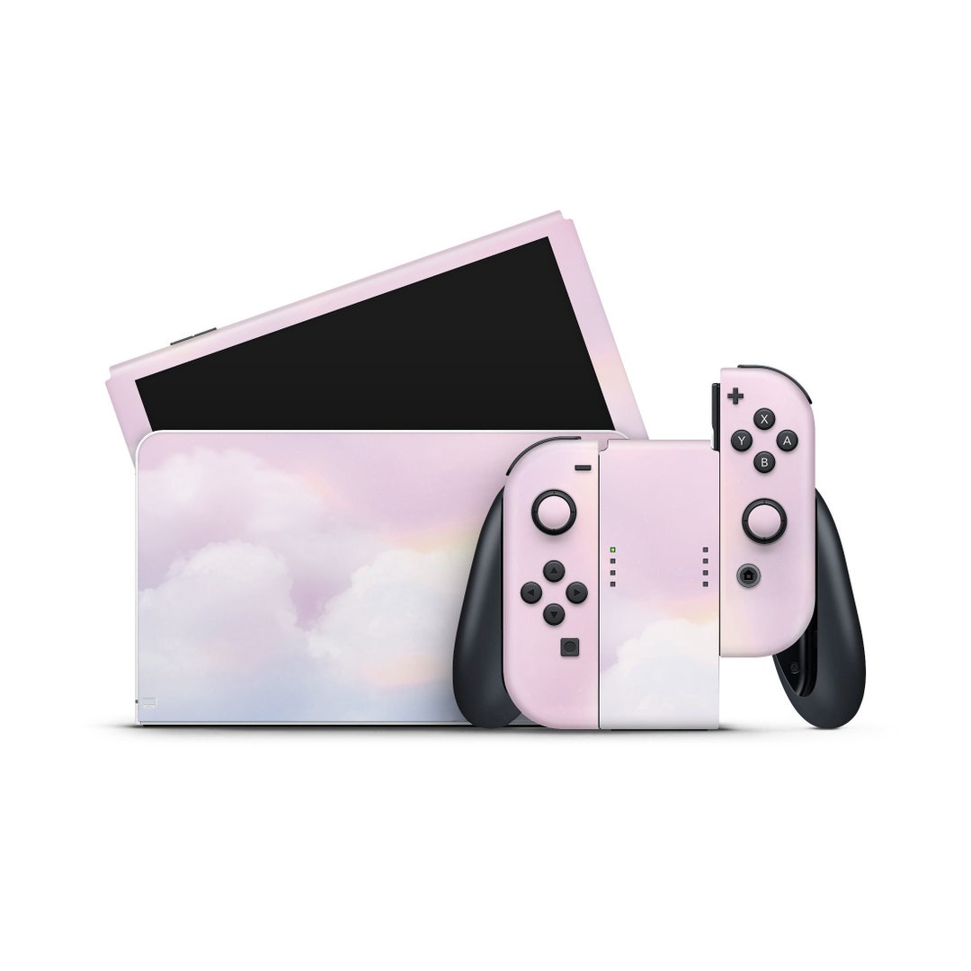 Nintendo Switch OLED Model Skin Wrap Premium 3M Vinyl Pastel Sky Clouds ...