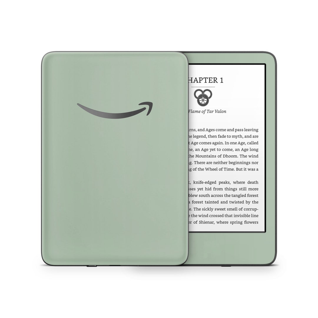 Amazon Kindle Skin Wrap Cover Premium Quality 3M Vinyl Dusky Sage Green ...