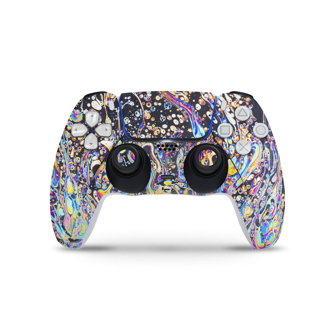 PS5 Playstation 5 Controller Skin Wrap Premium Vinyl Rainbow Marble ...