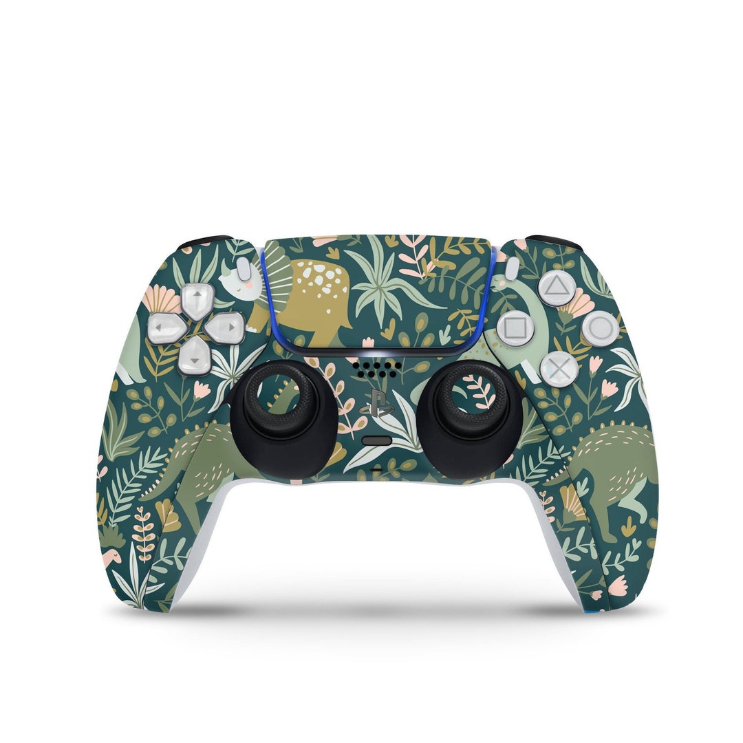 PS5 Playstation 5 Controller Skin Wrap Premium Vinyl Green Dinosaur ...
