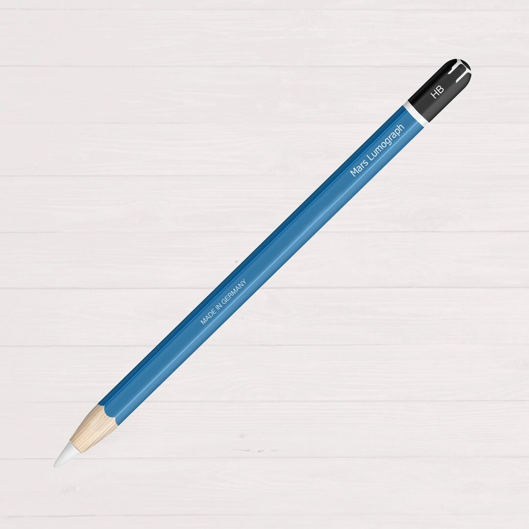 Apple Pencil Skin Wrap Blue School Pencil Style HB Premium Vinyl ...