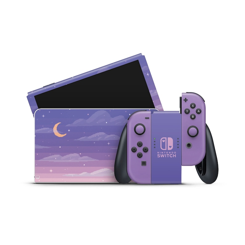 Nintendo Switch OLED Model Skin Wrap Premium Vinyl Purple Pink - Etsy