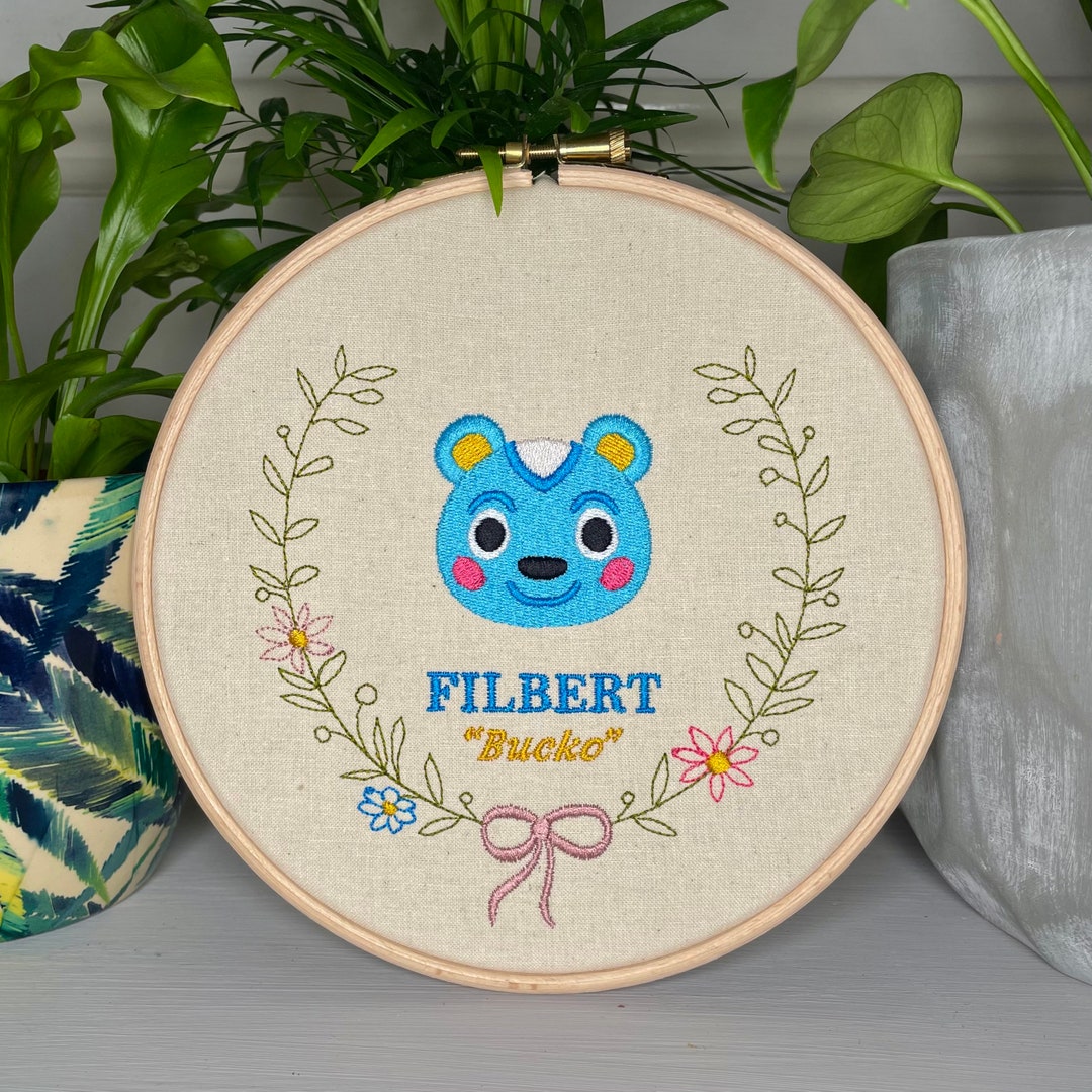 Filbert Animal Crossing Fan Art Embroidered Frame Wall Display ...