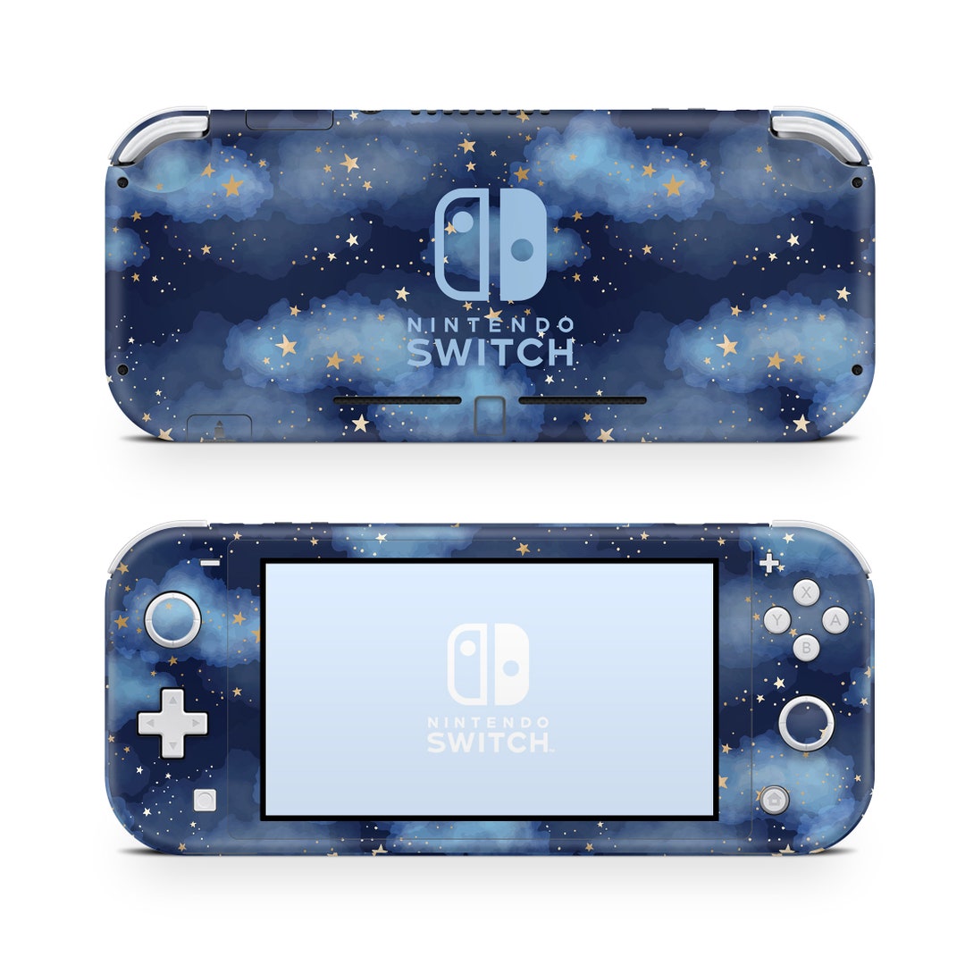 Nintendo Switch Lite Skin Wrap Premium Vinyl Blue Starry Night Clouds ...