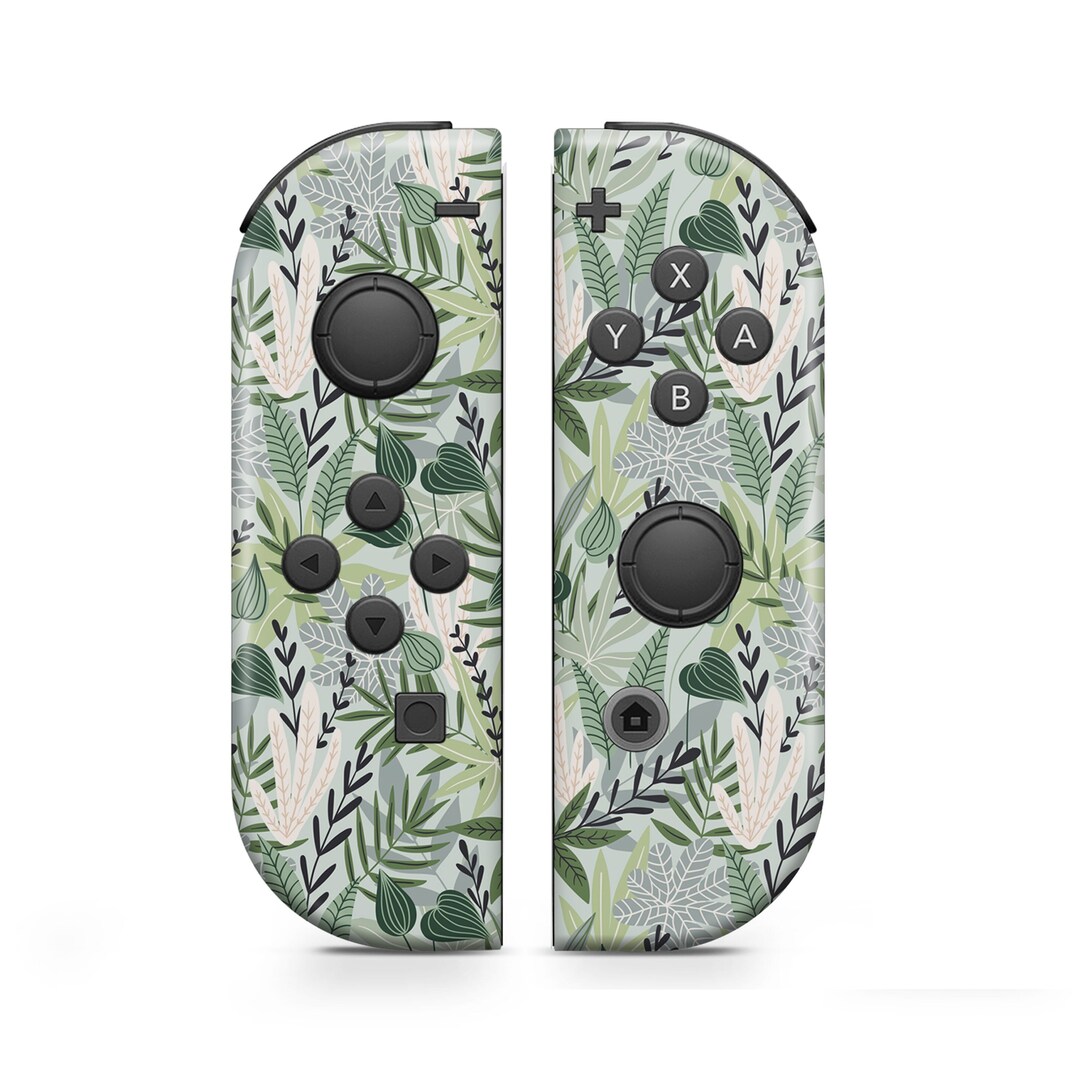 Joy Con Skin for Nintendo Switch Tropical Green Leaves Joycons Skin ...