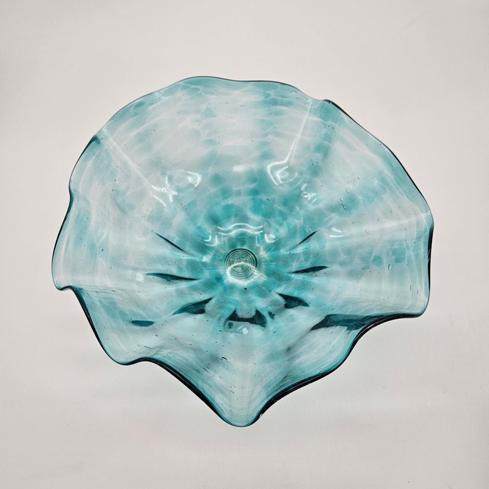 Hand Blown Fluted Glass Bowl - Etsy