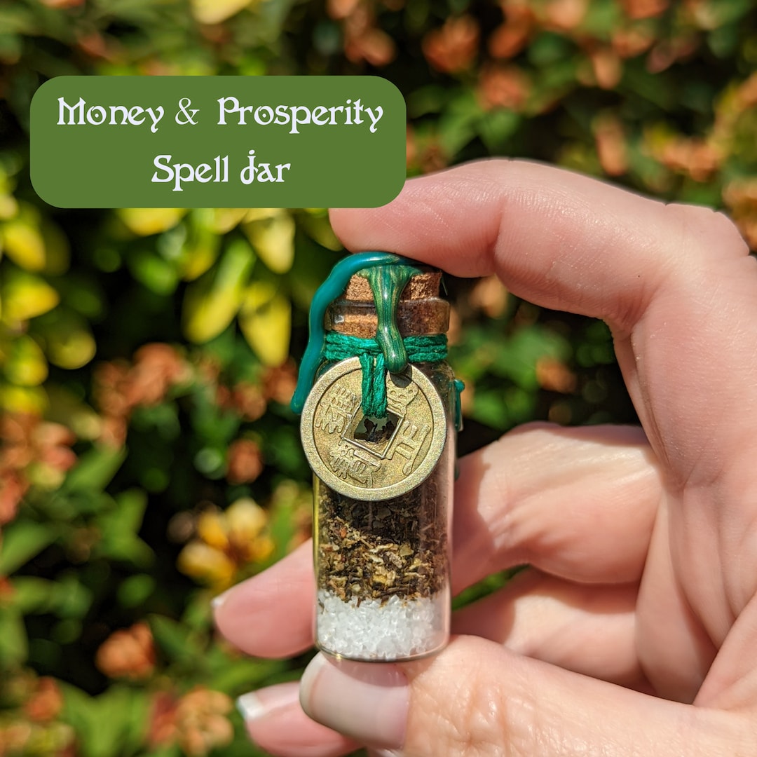 Money & Prosperity Spell Jar / Witch Bottle - Etsy
