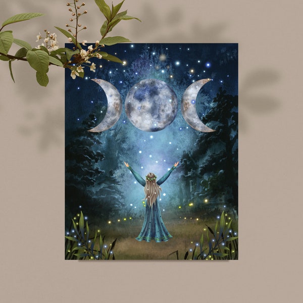Moon Goddess Art - Etsy