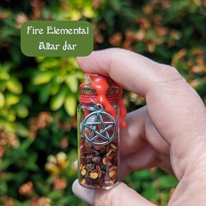 Elemental Altar Jar Set of 4, Fire Earth Air Water - Etsy UK
