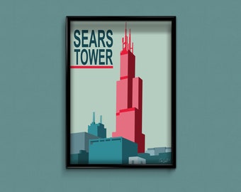 Sears Tower Poster - Etsy