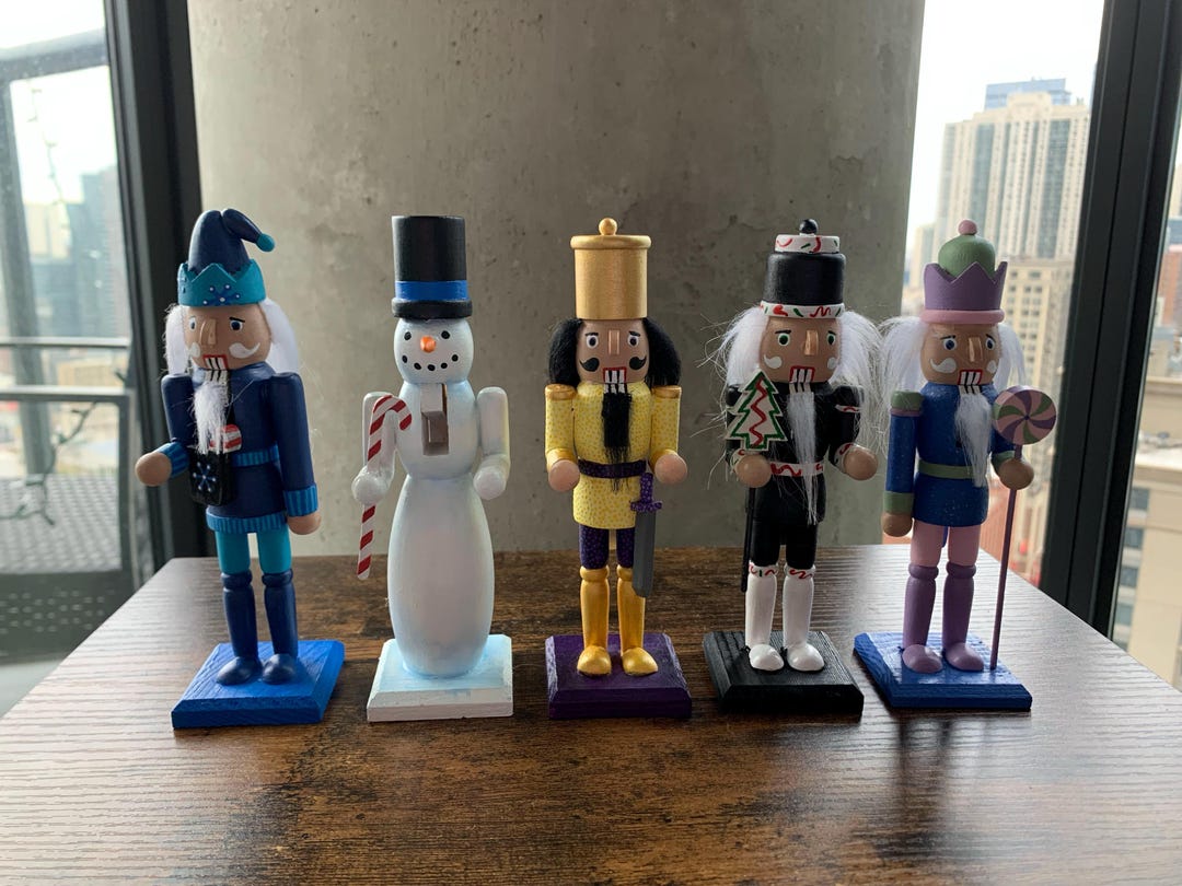 Hand-painted Nutcracker Unique Nutcrackers Small Christmas Nutcrackers Holiday Decor Wooden ...
