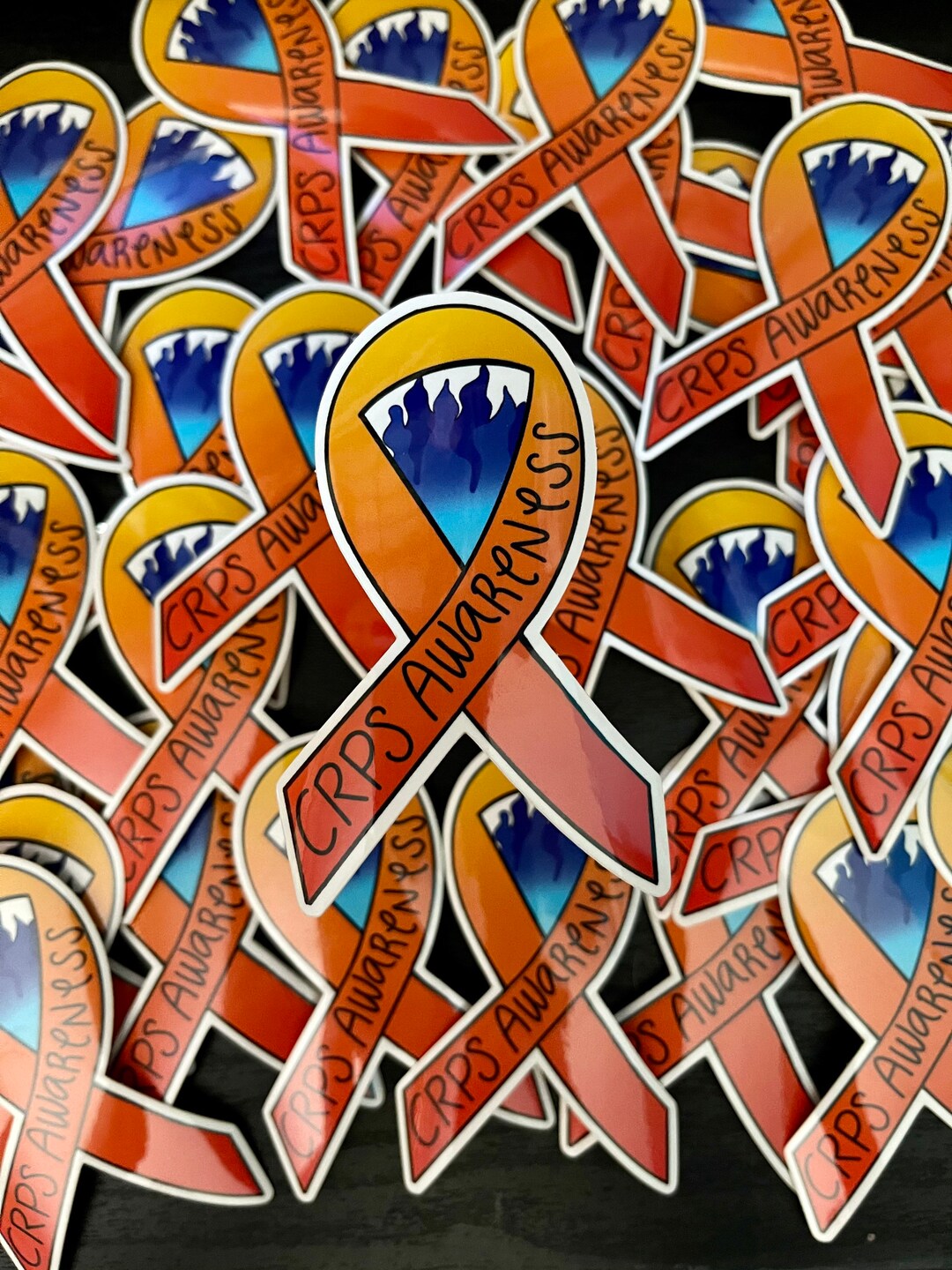 CRPS Awareness Ribbon Glossy Vinyl Sticker - Etsy