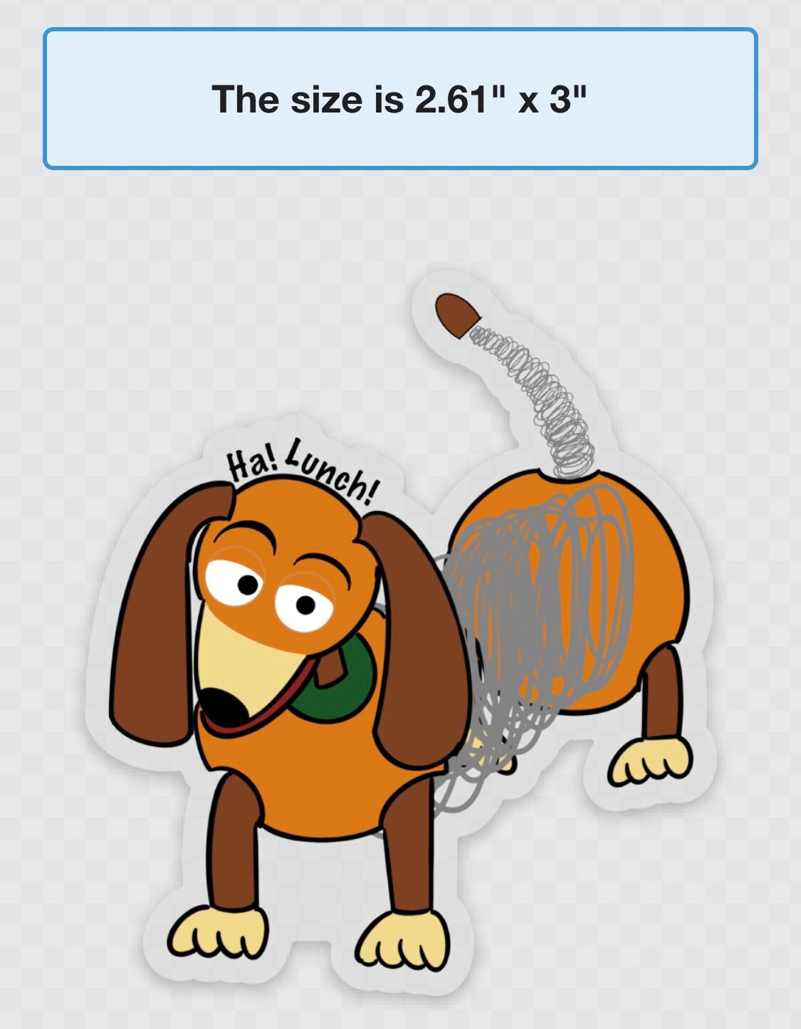 Slink/ Slinky Dog Inspired Clear Matte Vinyl Sticker Disney | Etsy