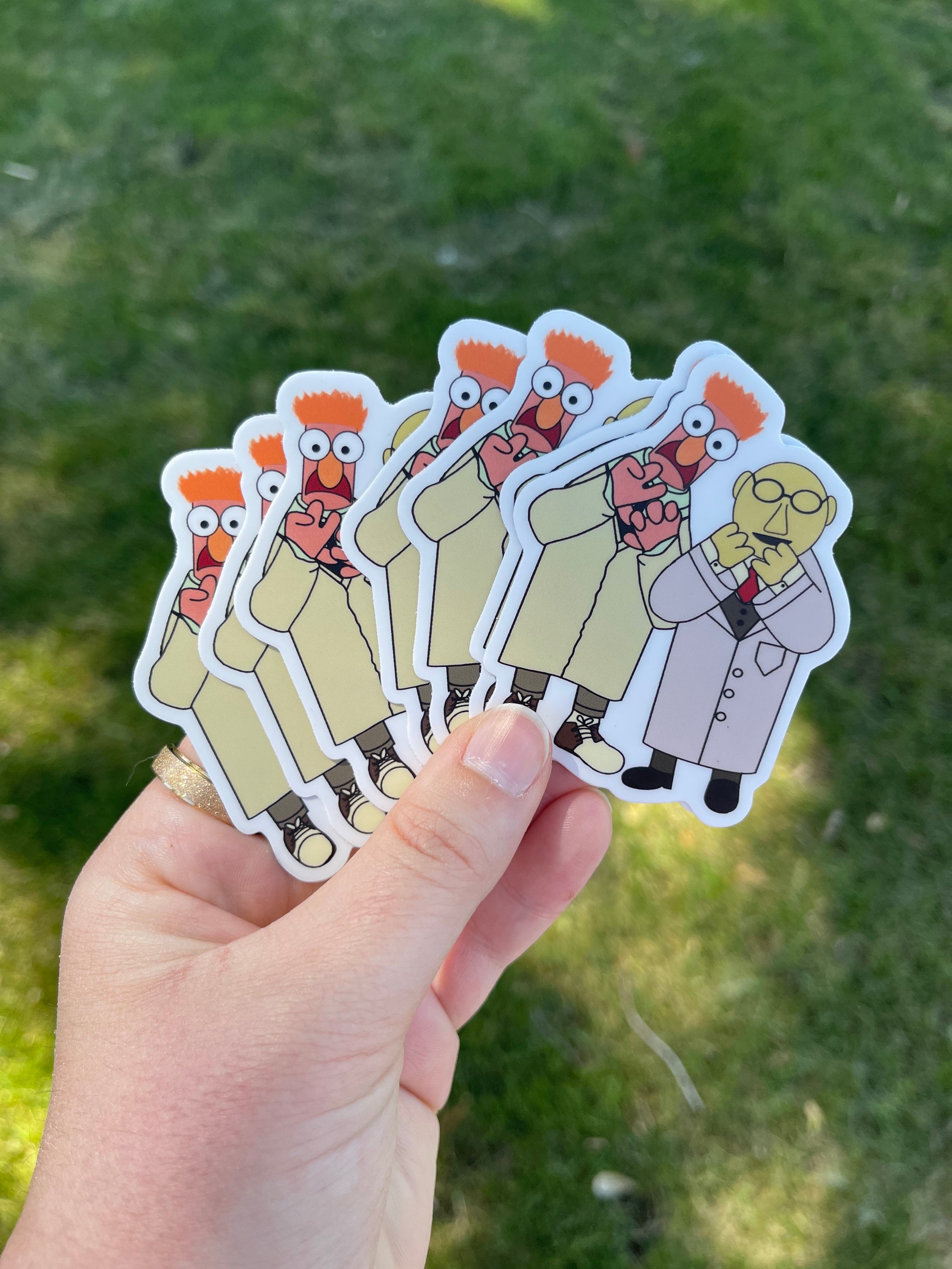 Funny Scientist Puppets Matte Vinyl Sticker - Etsy