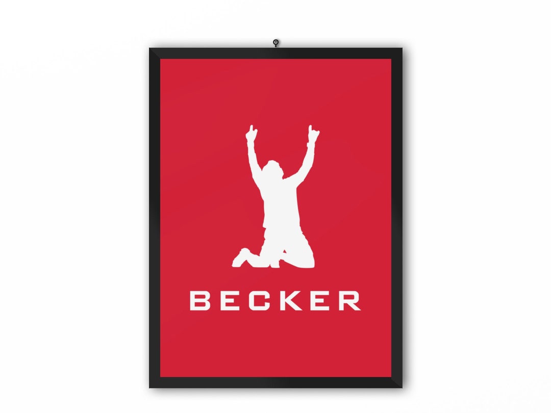 Becker White Portrait Print (alisson Becker, Liverpool FC) | A3 A4 A5 ...