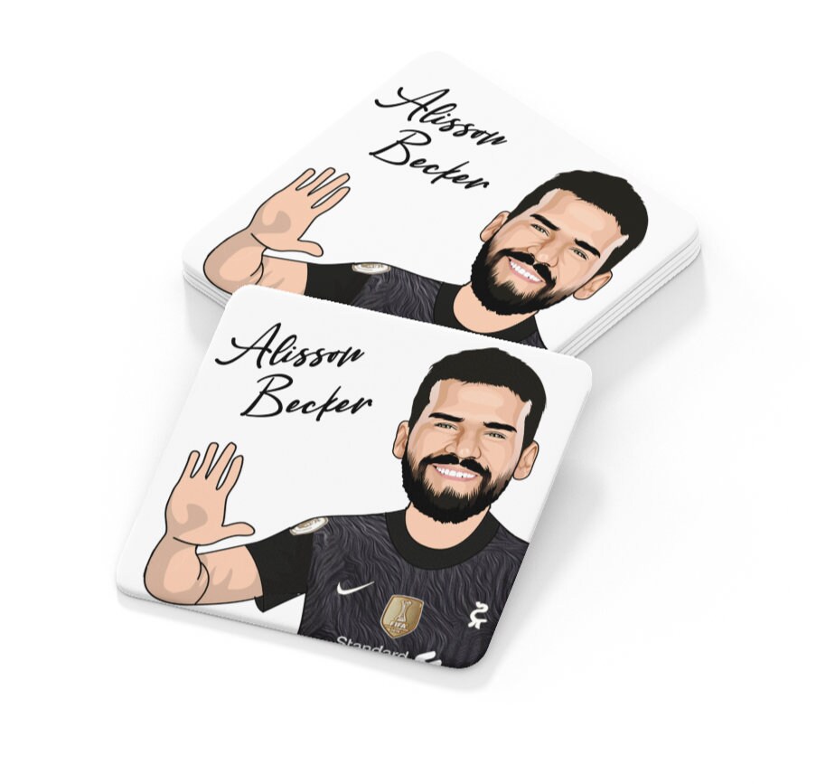 Alisson Becker - Liverpool FC Caricature LFC Coaster (white Background ...