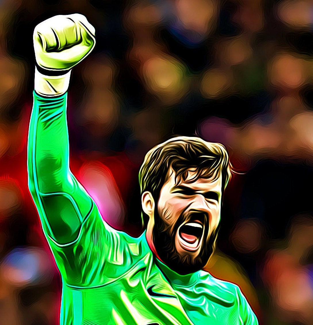 Alisson Becker (liverpool FC) - LFC 2021/22 Celebration Portrait - A3 ...