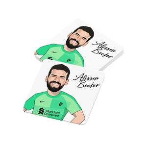 Alisson Becker Caricature LFC Coaster (white Background) | Liverpool FC ...