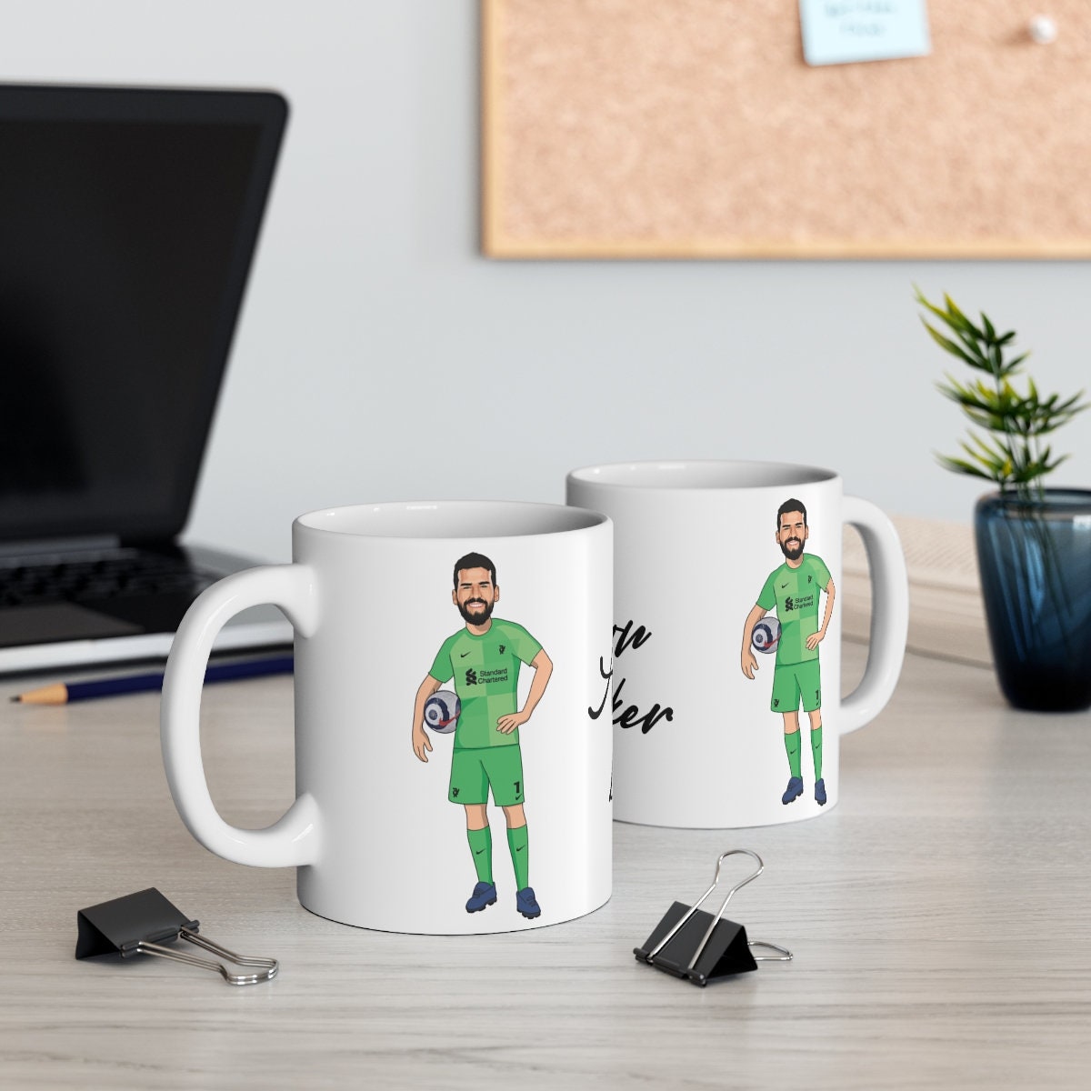 Alisson Becker | Liverpool FC Caricature Becker Mug (white Background ...