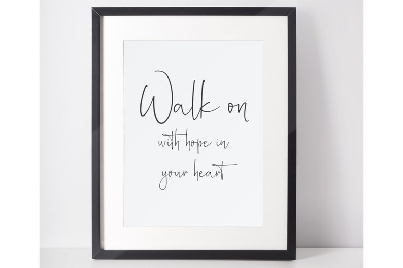 Walk on With Hope in Your Heart Portrait Print (liverpool FC) | A3 A4 ...