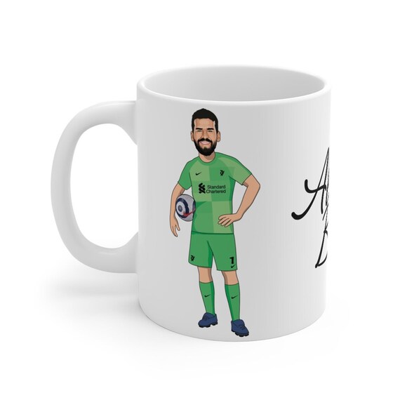 Alisson Becker Liverpool FC Caricature Becker Mug white - Etsy
