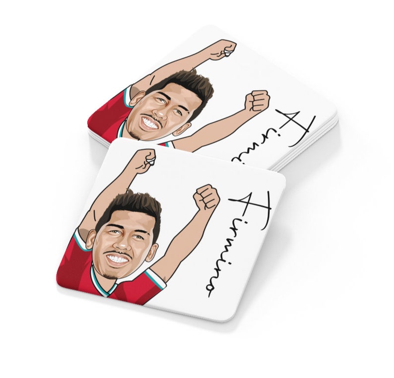 Roberto Firmino - Liverpool FC Caricature LFC Coaster (white Background ...