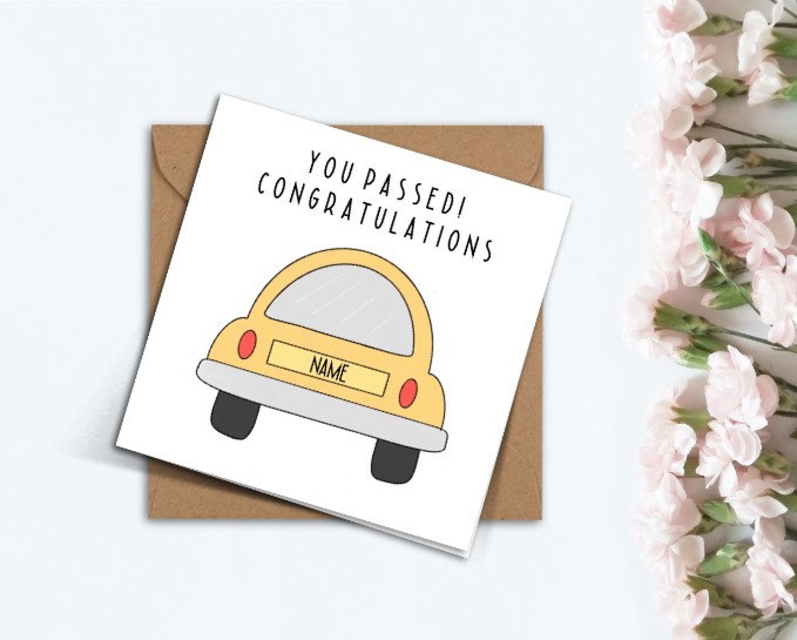 You Passed Congratulations Card Handmade Cute Driving Test - Etsy UK
