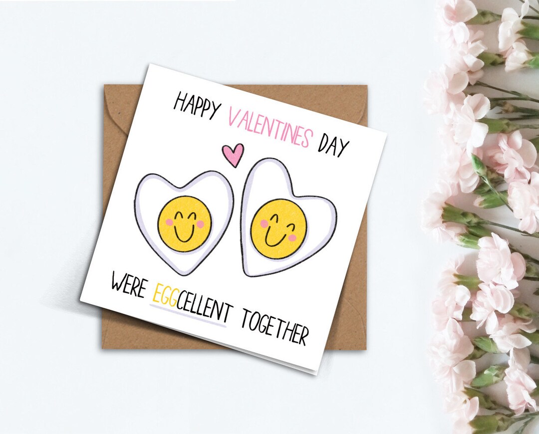 Eggcellent Together Valentines Day Card, Card for Her, Card for Him ...