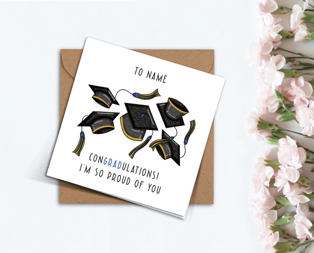 Personalised Congradulations Graduation Card, Handmade Congratulations ...