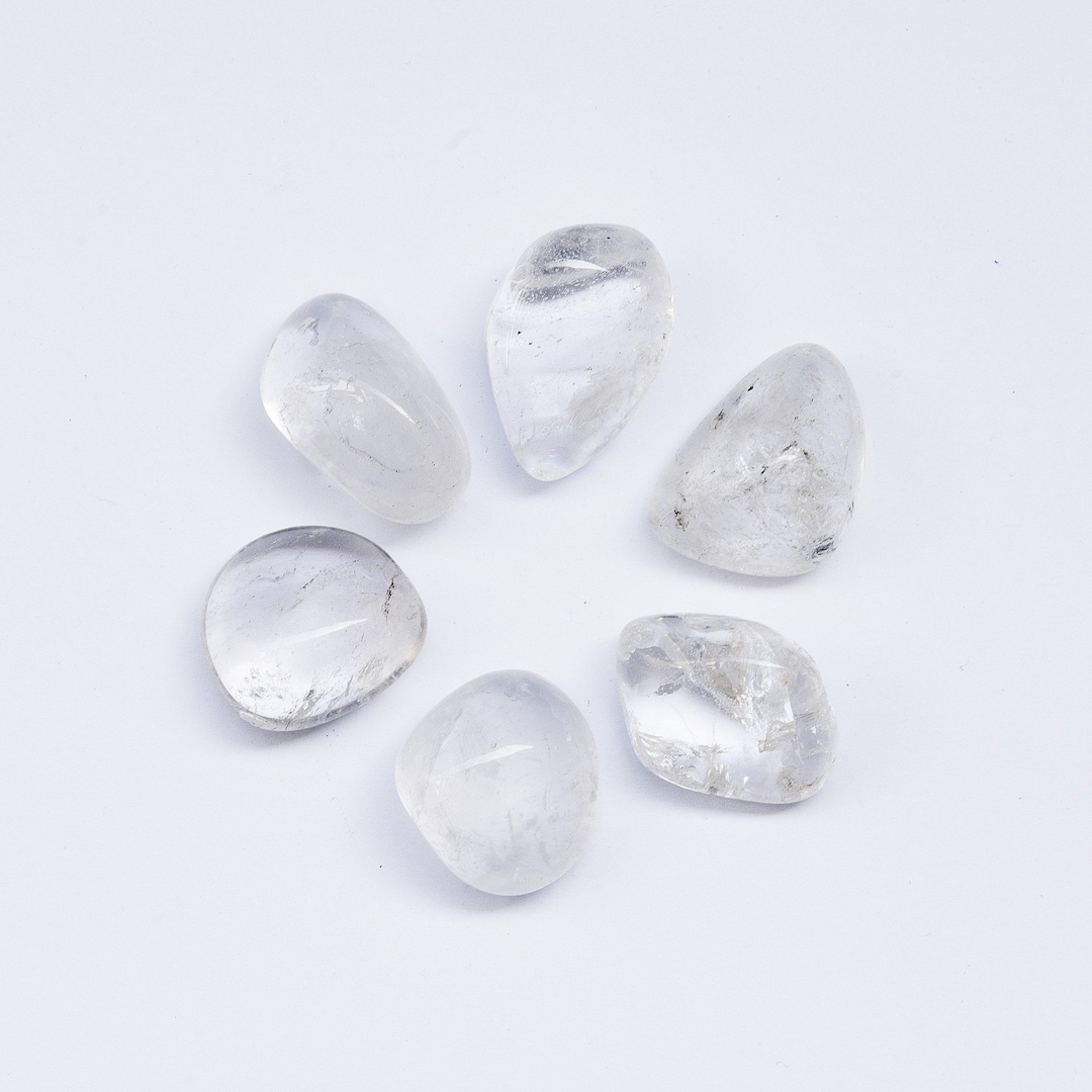 Piedra de cuarzo transparente tumbled Stone - Etsy España