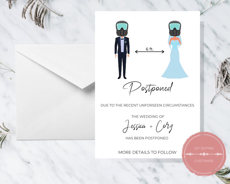 Save the Date Template, Modern Wedding, Wedding Announcement ...