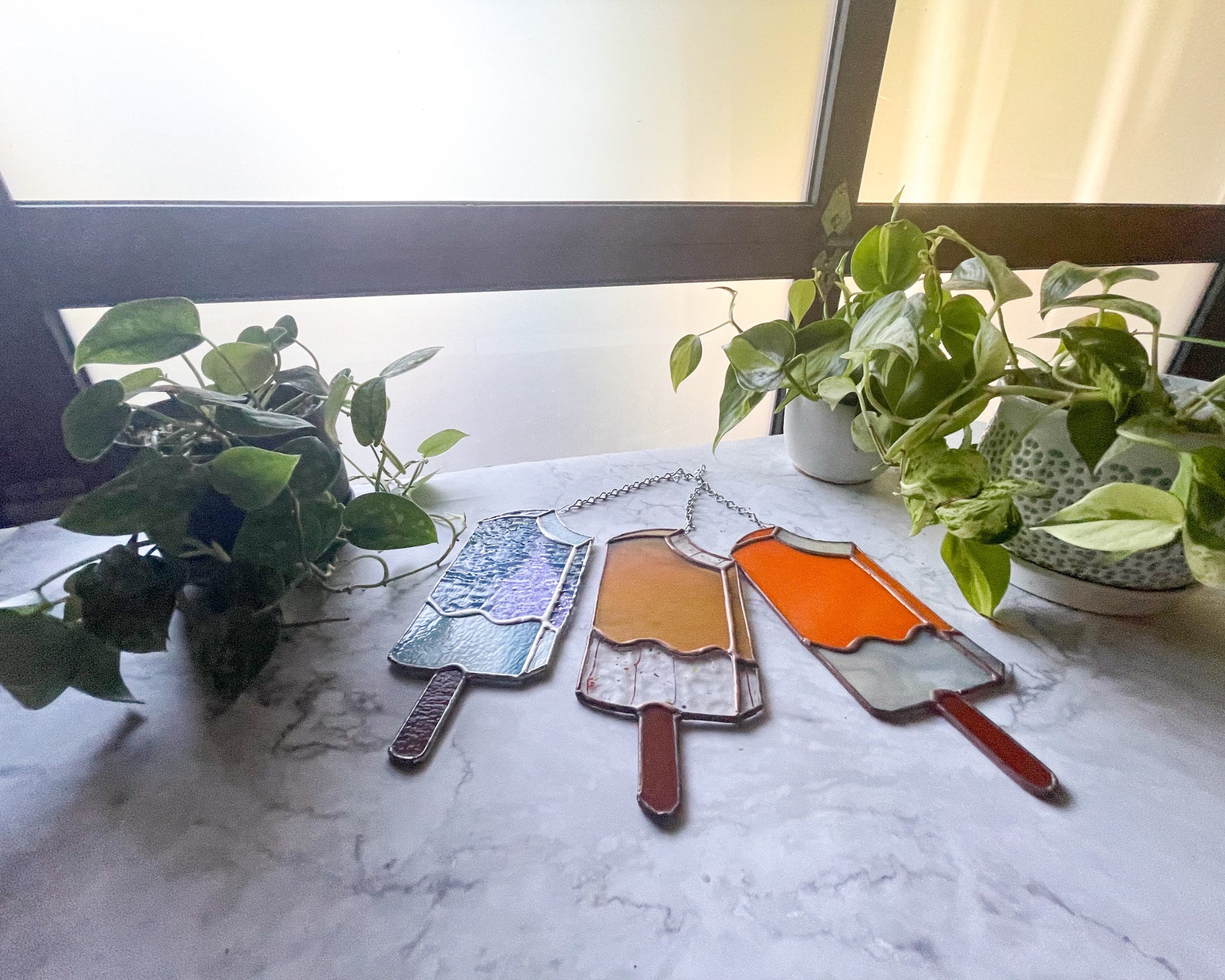 Popsicle Stained Glass, Ice Cream Dessert Glass Art - Etsy