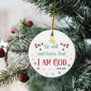 Be Still and Know Christmas Ornament, Christian Stocking Stuffer ...