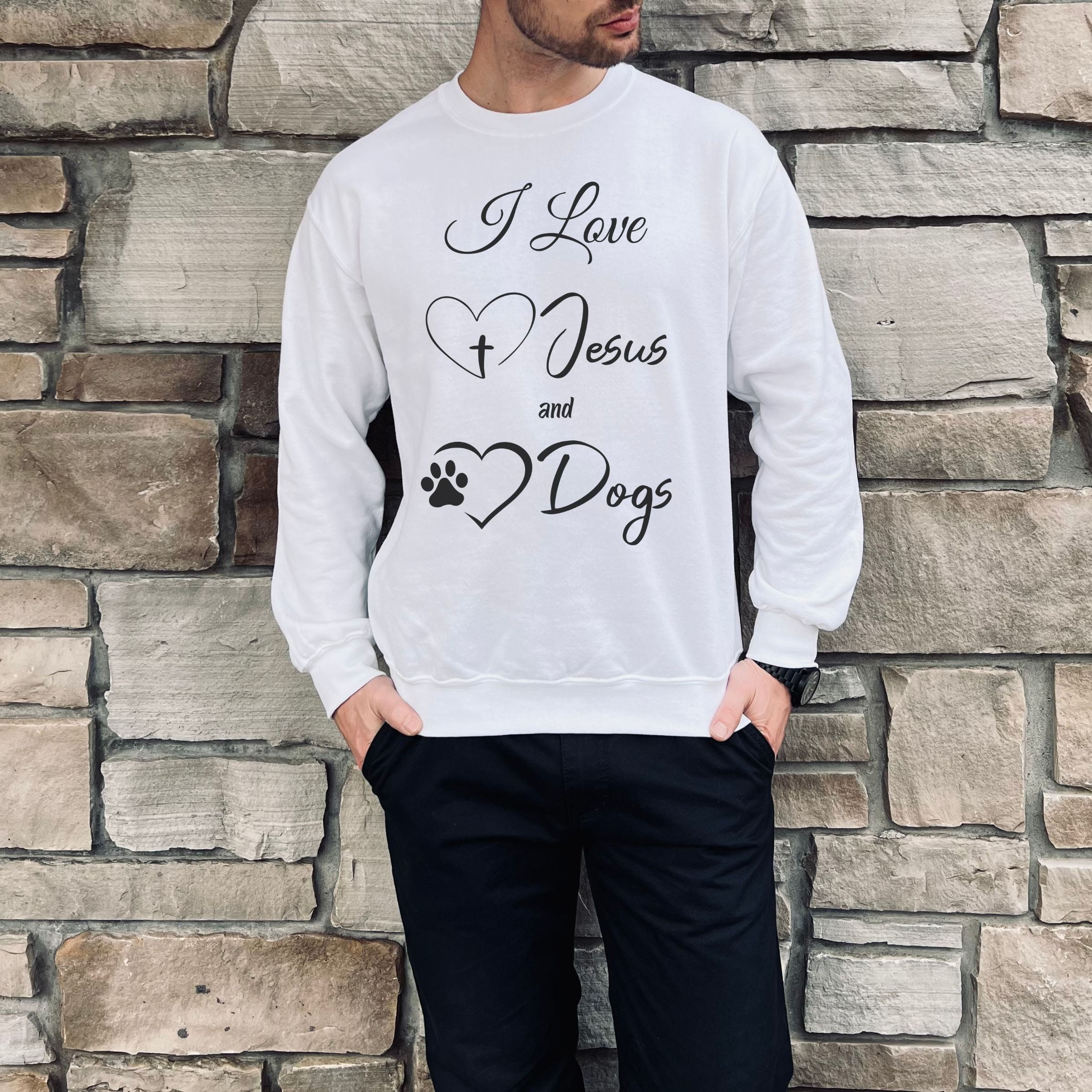 I Love Jesus and Dogs Sweatshirt, Religious Sweatshirt, Dog Lover ...