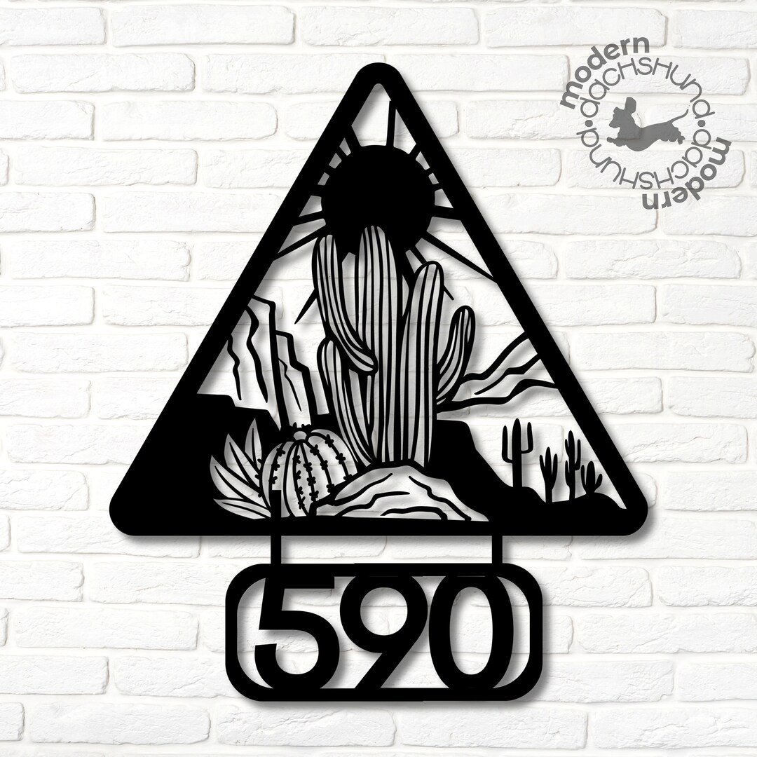Desert Custom Metal Address Sign, Southwest Street Number Address ...