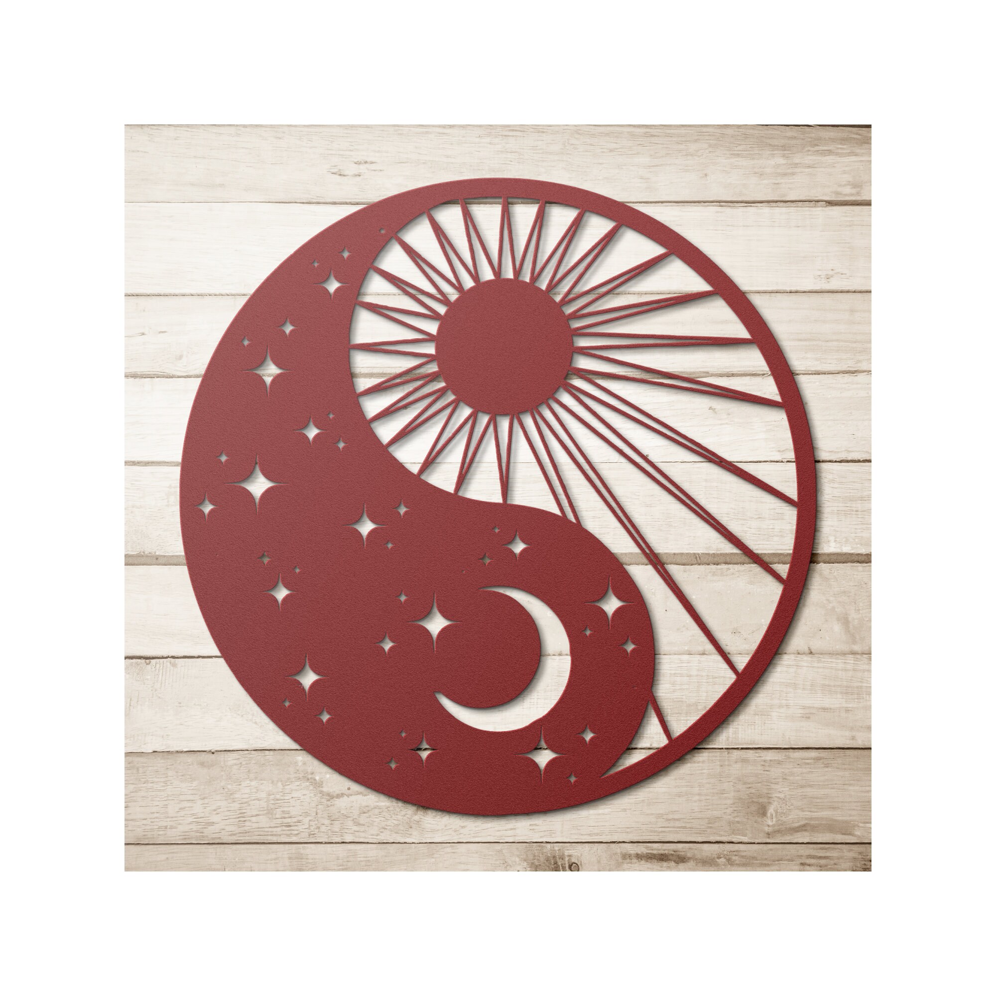 Yin Yang Sun & Moon Metal Wall Art, Night Day Decor - Etsy