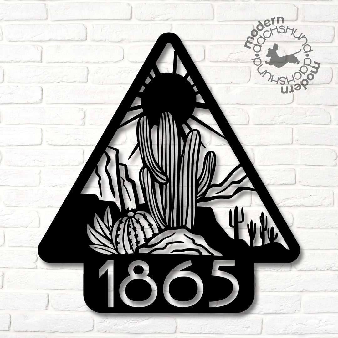 Desert Custom Metal Address Sign, Southwest Street Number Address ...