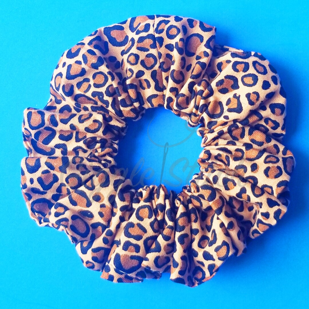 Cheetah Scrunchie Animal Print Hair Accessory Handmade Cotton - Etsy