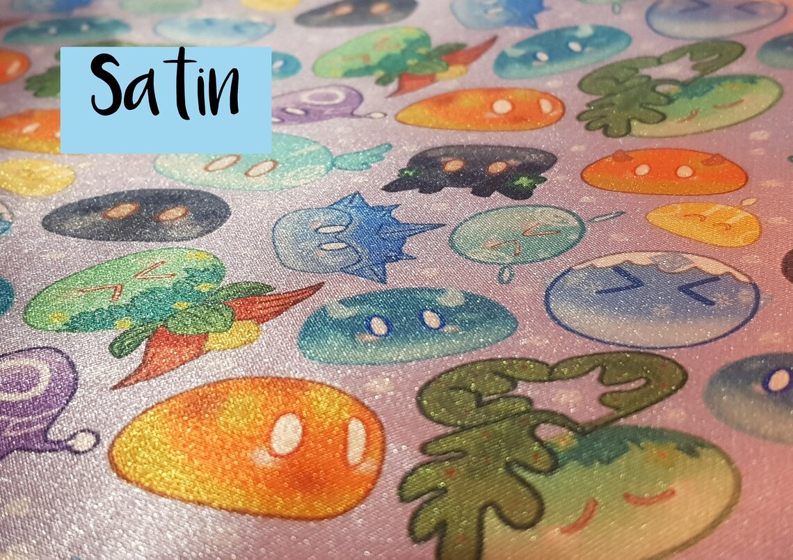 A4 Fabric Genshin Element Slimes Mixed and Singles Electro - Etsy UK
