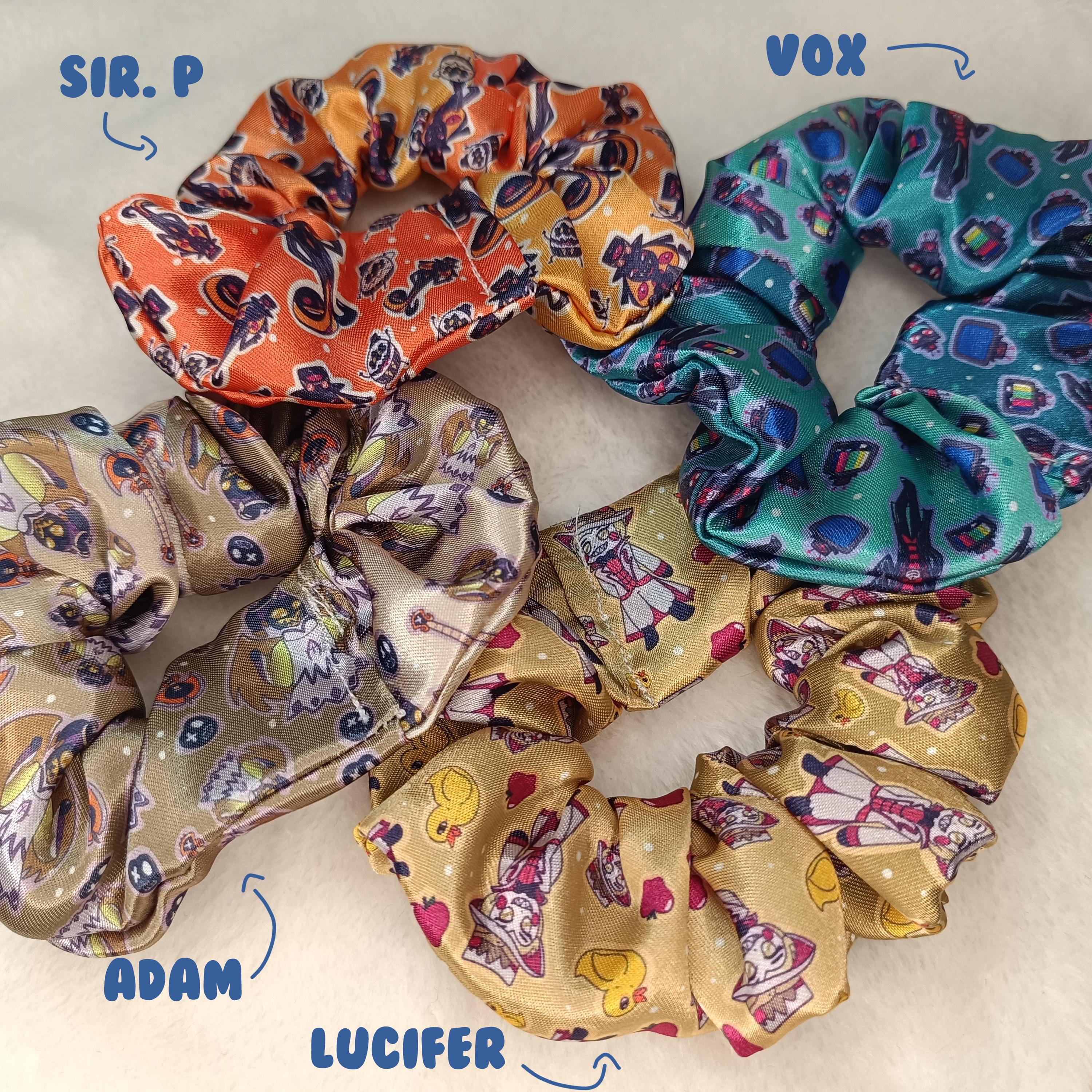 Mixed Scrunchie Bundle -spooky Hotel- Angel, Adam, Charlie, Lucifer, Al ...