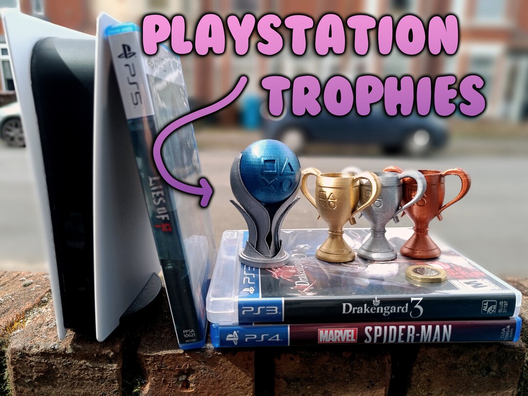 Miniature Playstation Trophies Bronze, Silver, Gold, Platinum Accessory ...